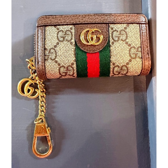 Gucci | Accessories | Gucci Ophidia Gg Supreme Monogram Key Fob Pouch ...
